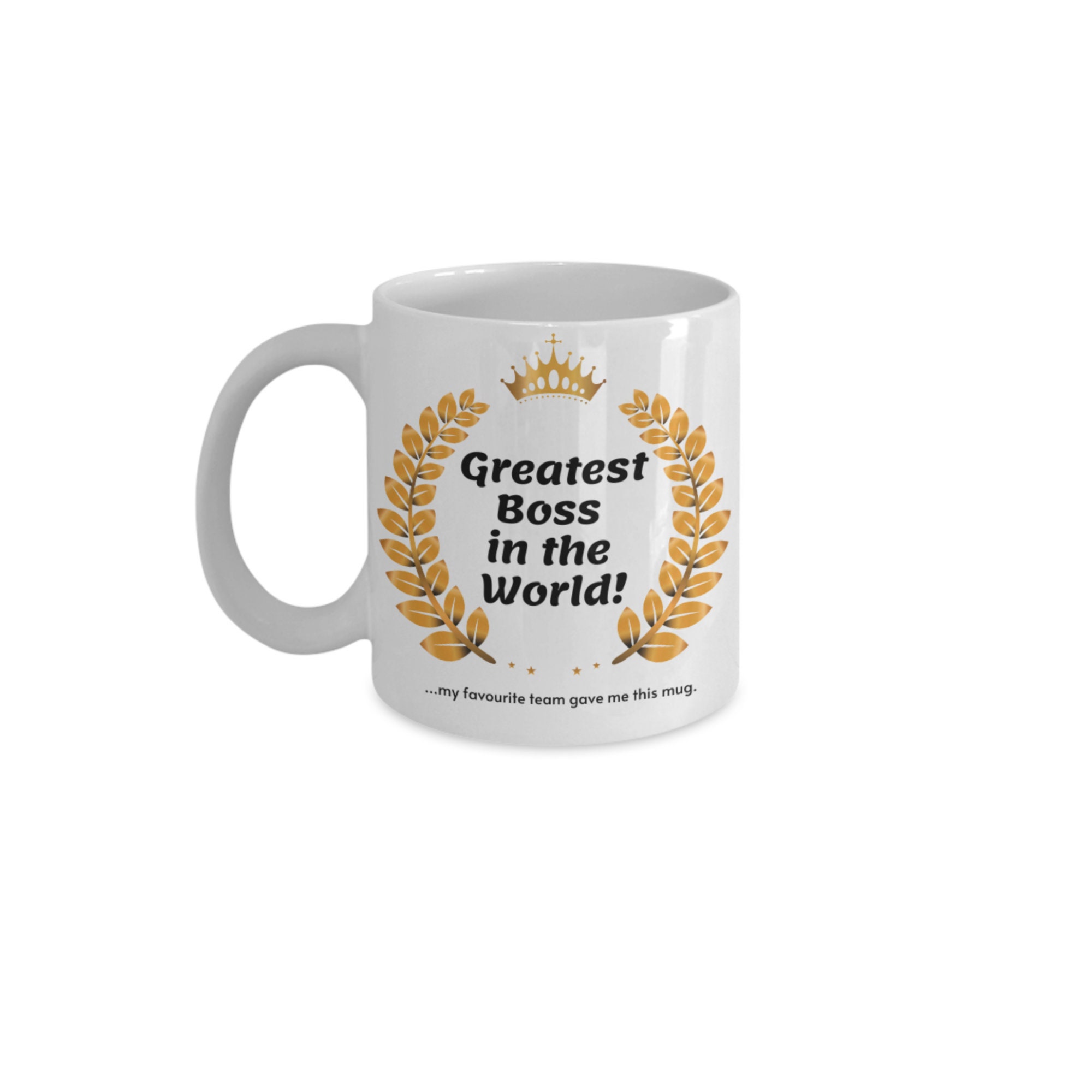 Greatest Boss in the World Coffee Mug Best Boss Office Gifts Funny Gift ...