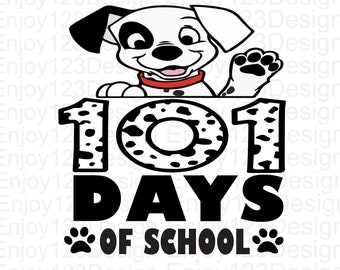 101 Days of School SVG, 101 Days of School Dalmatian, Kindergarten SVG ...