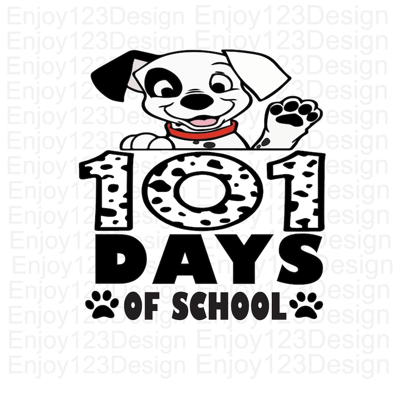 101 Days of School SVG, 101 Days of School Dalmatian, Kindergarten SVG ...