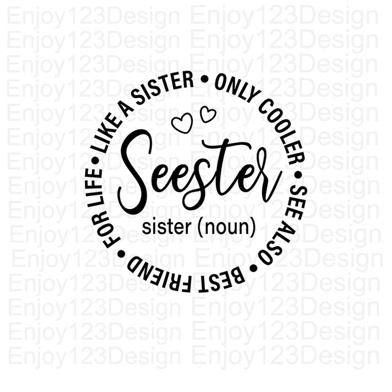 Seester Noun SVG Seester Definition SVG Cut File Digital | Etsy