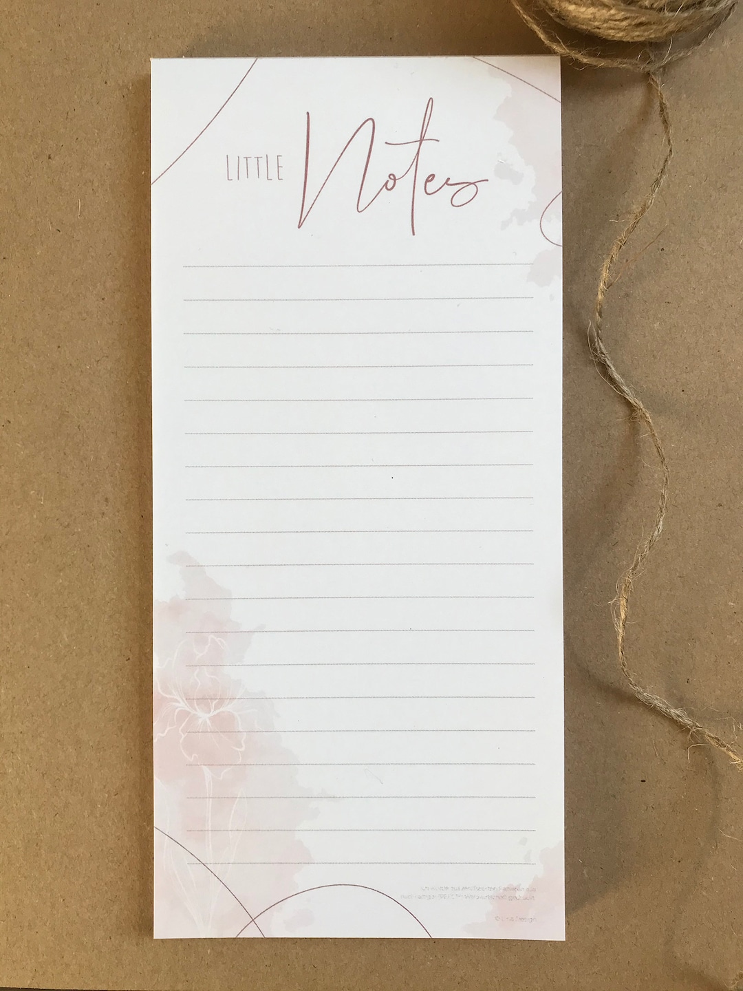 Notepad DIN Long little Notes 50 Sheets Spring - Etsy