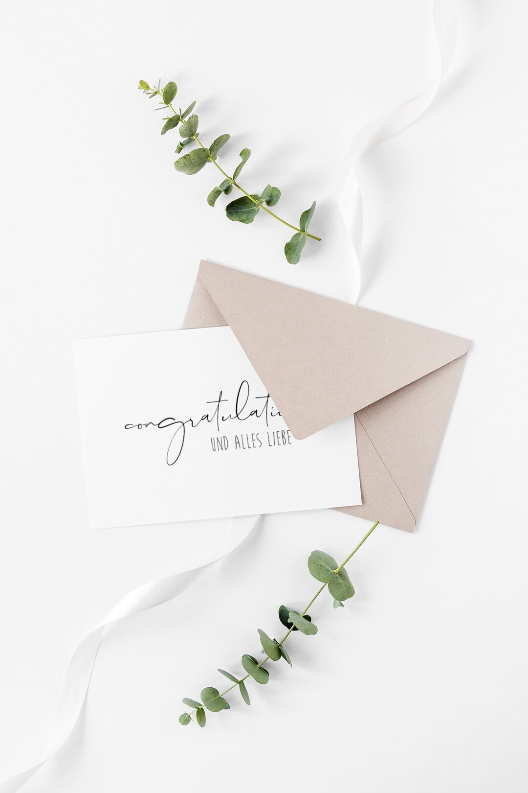 Postcard congratulations and All Love in DIN A6 Format White/dark Grey ...