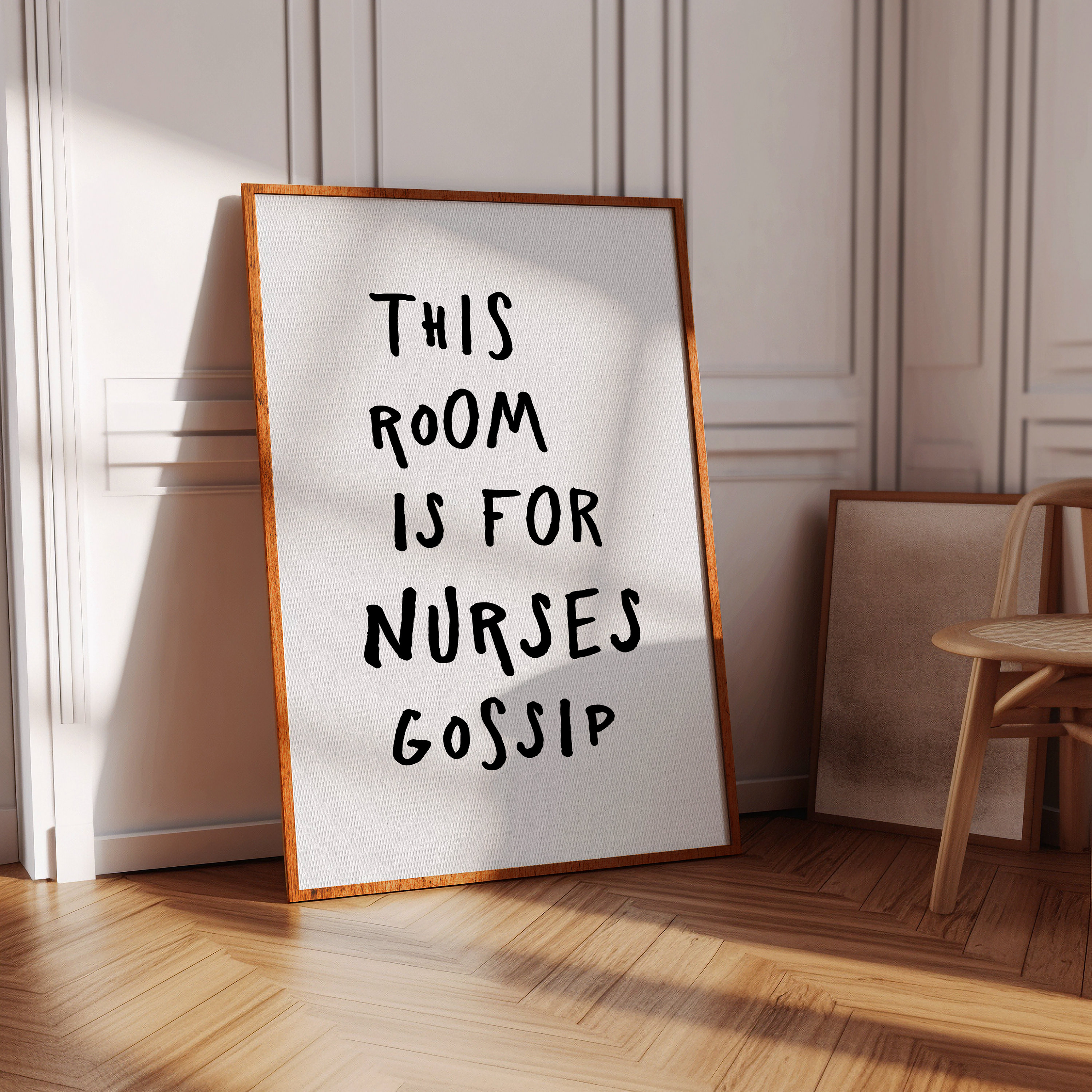 This Room is for Nurses Gossip Print Minimalist Poster, Trendy Funny ...