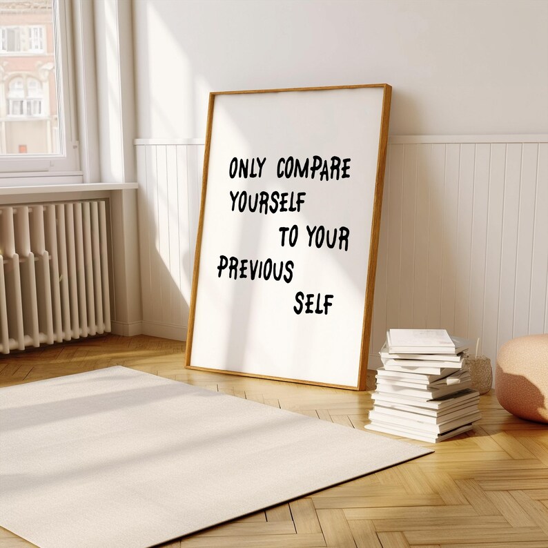 Minimalist Motivational Quote Print, Self-growth Wall Art (digital ...