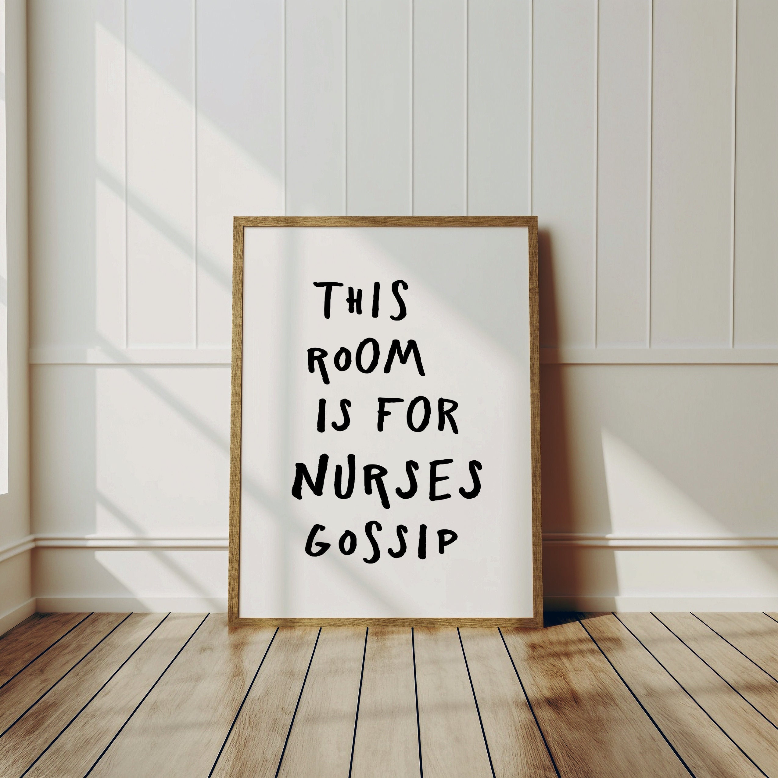 This Room is for Nurses Gossip Print Minimalist Poster, Trendy Funny ...
