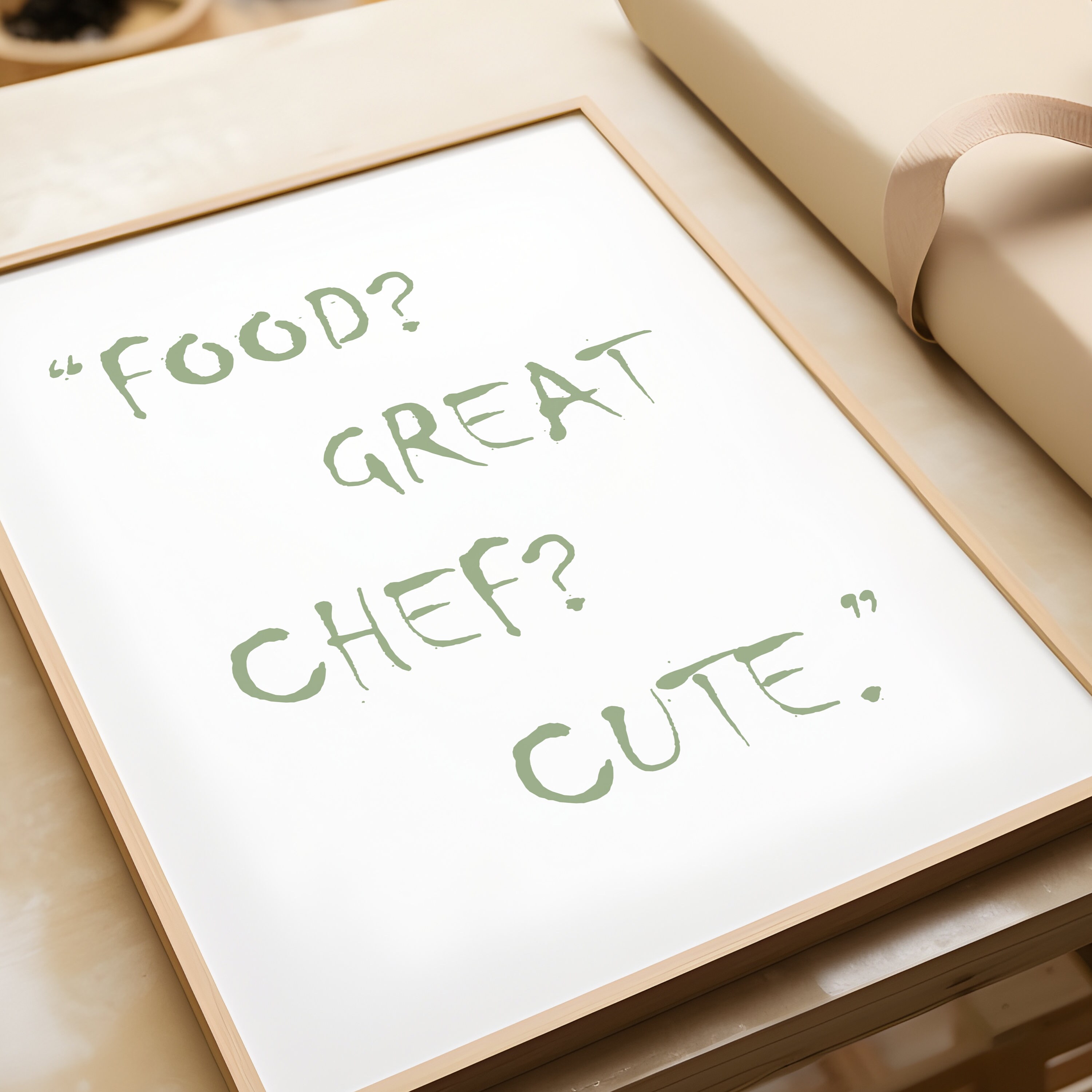 Food Great Chef Cute Print, Aesthetic Kitchen Print, Cooking Art Print ...