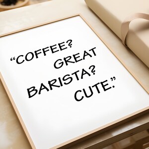 Aesthetic Coffee Bar Decor, Cute Barista Art Coffee Shop, Trendy Wall ...