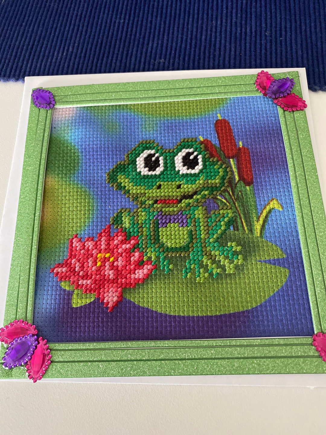 Hand Embroidered Greeting Card - Etsy