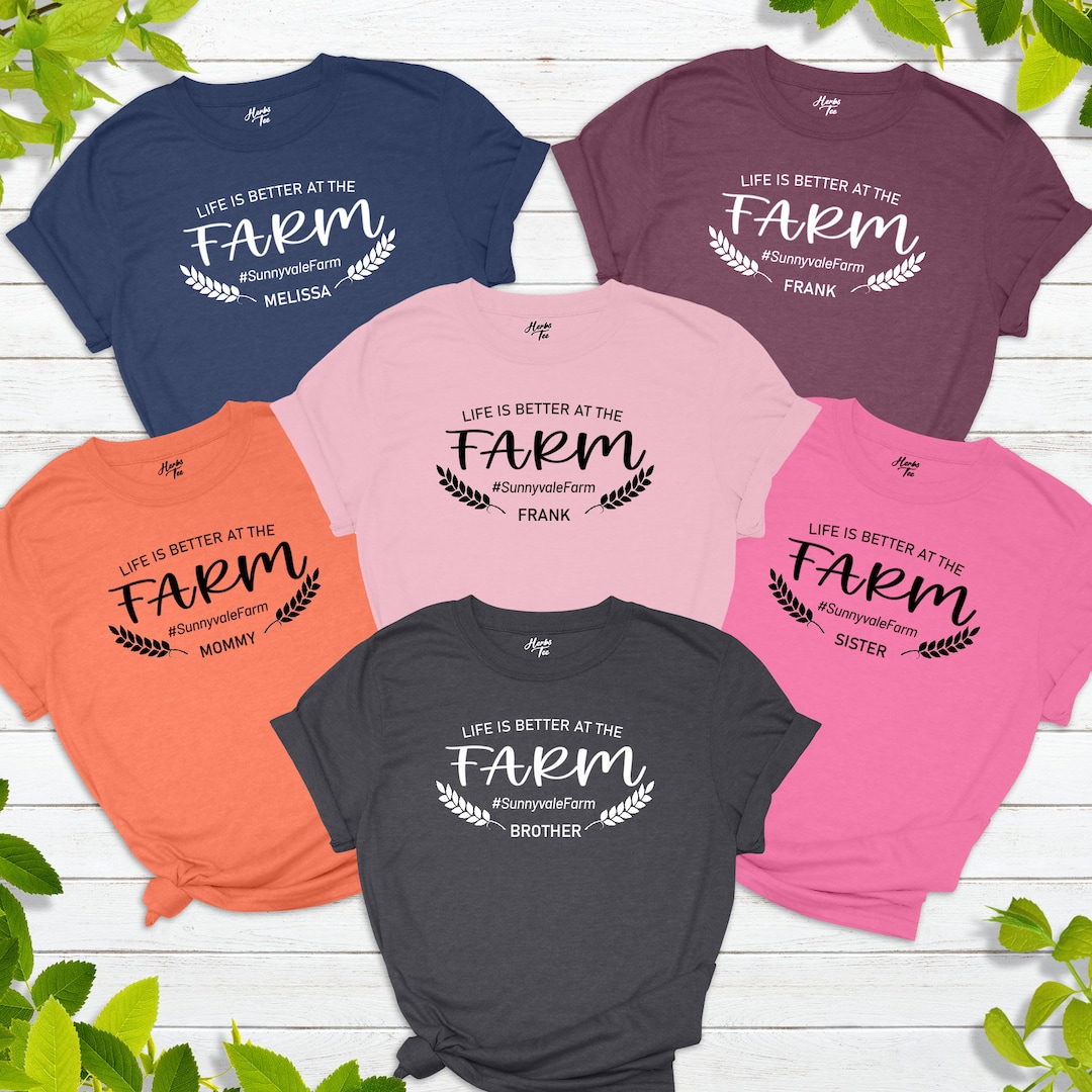 Personalized Family Farm Shirt, Custom Family Name Shirt, Farmer Custom ...