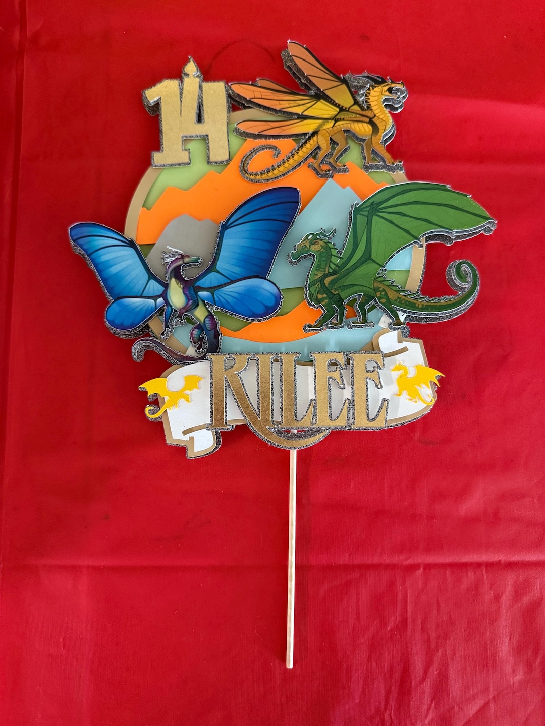 Wings of Fire Cake Topper Wings of Fire Birthday Dragon Cake Topper ...