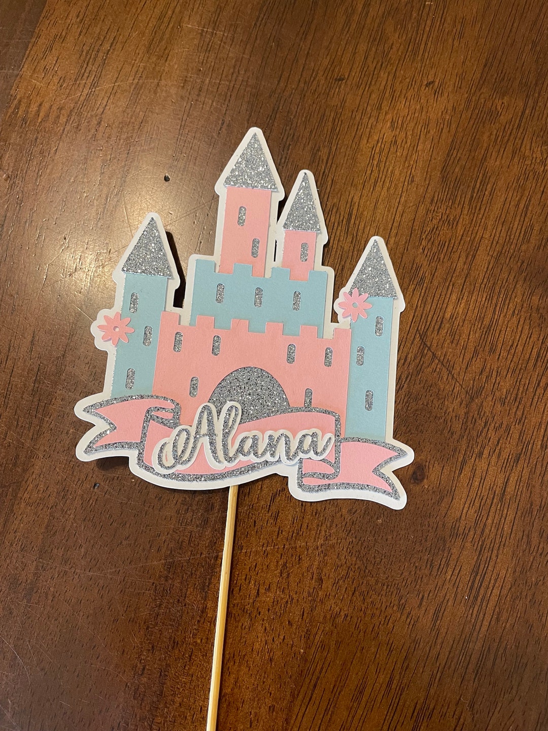 Princess Birthday Castle Cake Topper - Etsy
