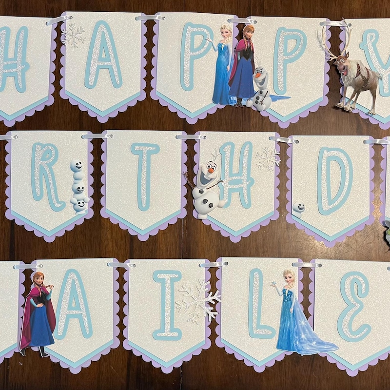 Birthday Banner Frozen - Etsy