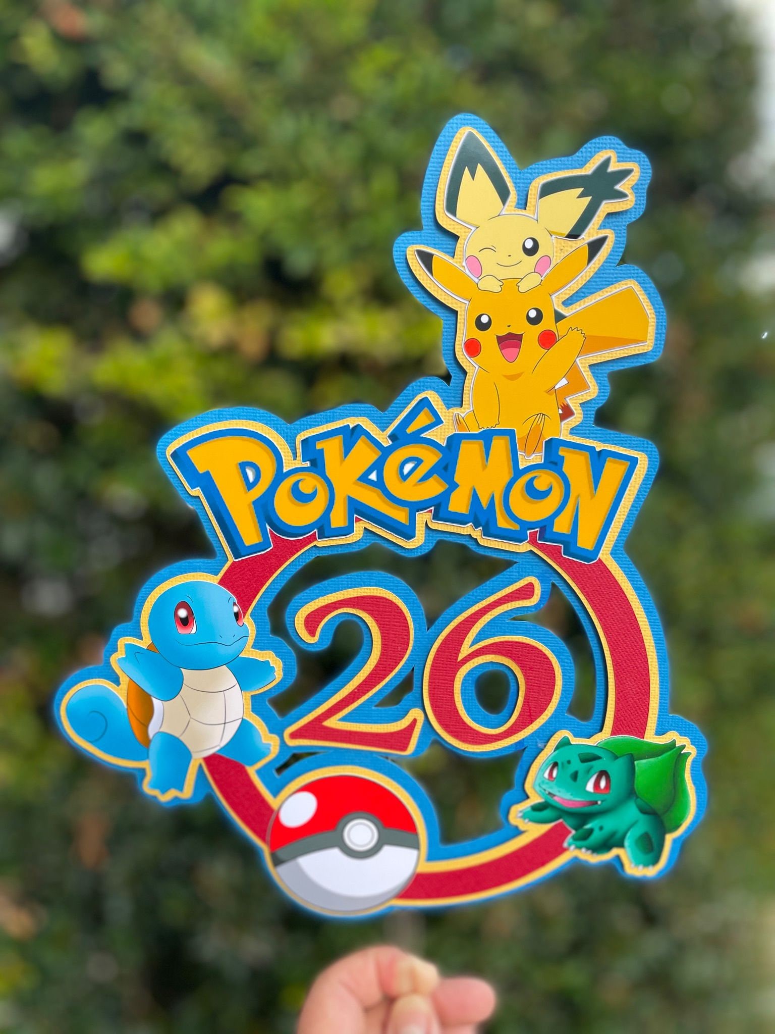 Cake Topper Pokemon Cake Topper Pokemon Party - Etsy