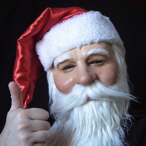 Santa Claus Half Mask, Santa Claus Mask, Red Xmas Cosplay, for ...