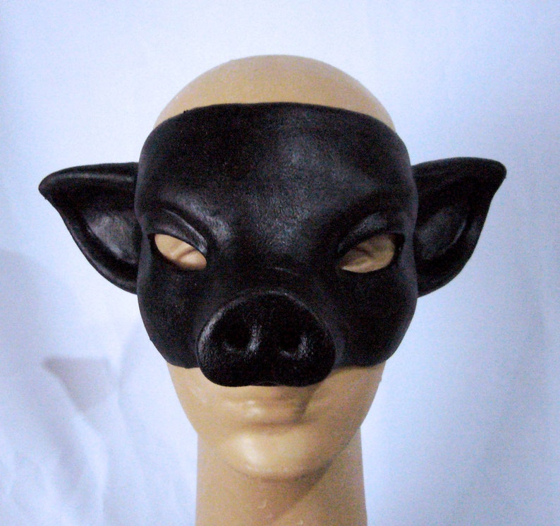 Piggy Half Mask Pig Latex Mask Skin Color or Black Erotic - Etsy