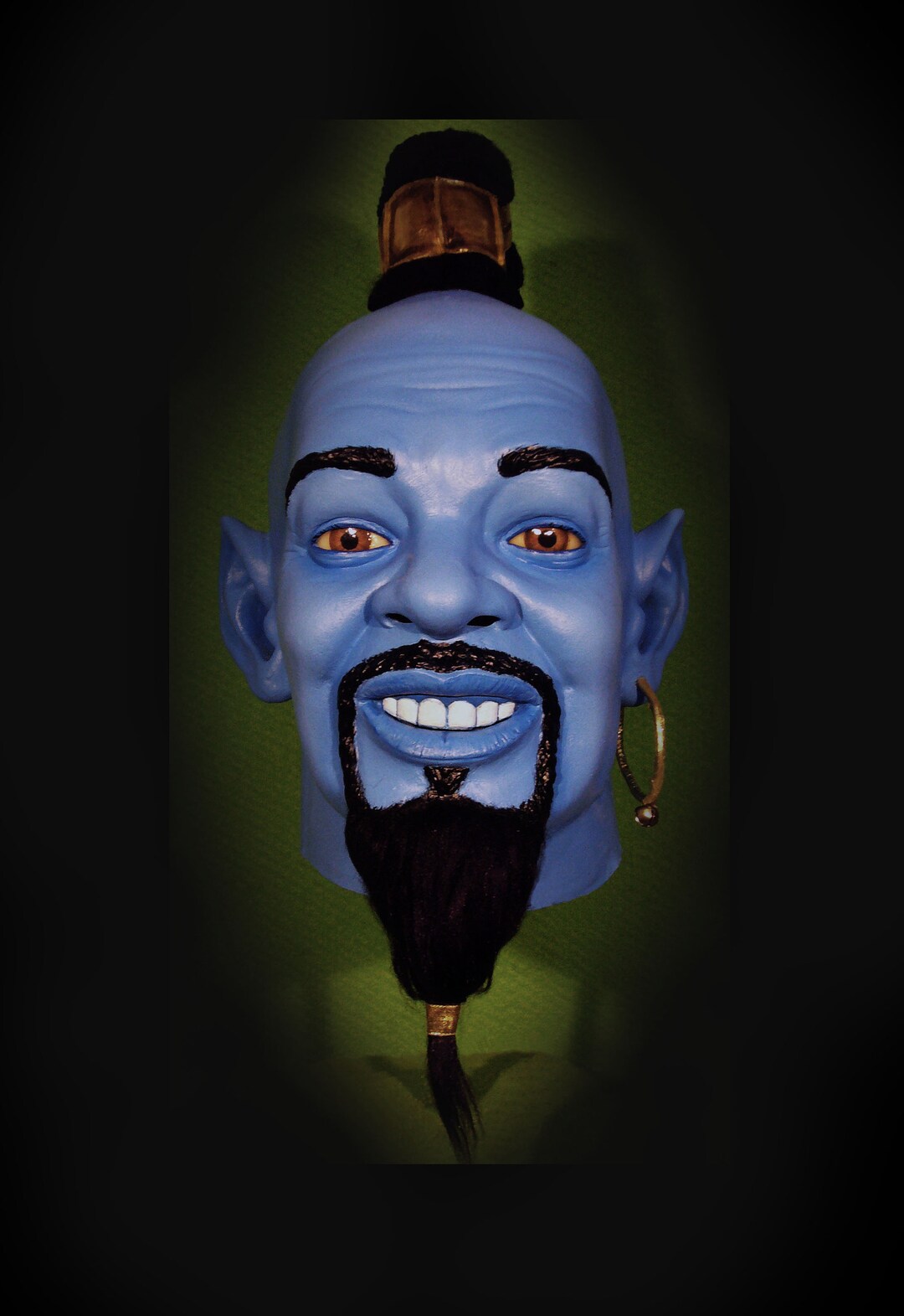 Genie Latex Mask, Aladi, Three Wishes, Disney, Blue Cosplay - Etsy