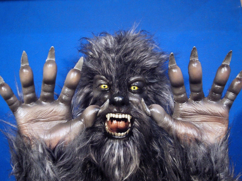 Latex Hand Gloves, for Gray Werewolf (pair), Animal,halloween Costume ...