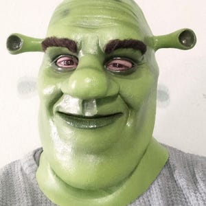 Shrek Latex Mask, Green Ogre Mask, Fairy Tale Cosplay, Far Far Away ...