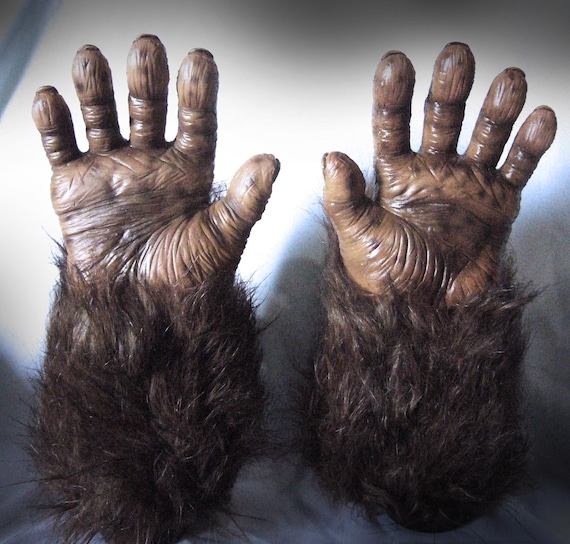 Bigfoot Latex Hand Glovespair Sasquatch Yeti Halloween - Etsy