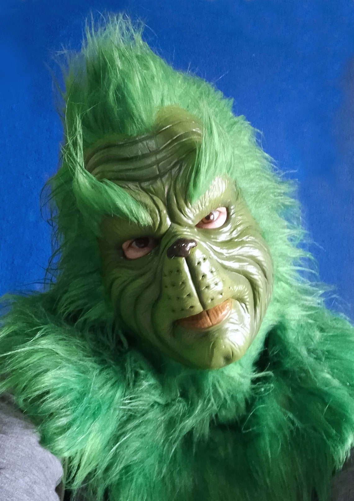 Grinch Latex Mask Version 2 Wider Inside Christmas Green | Etsy