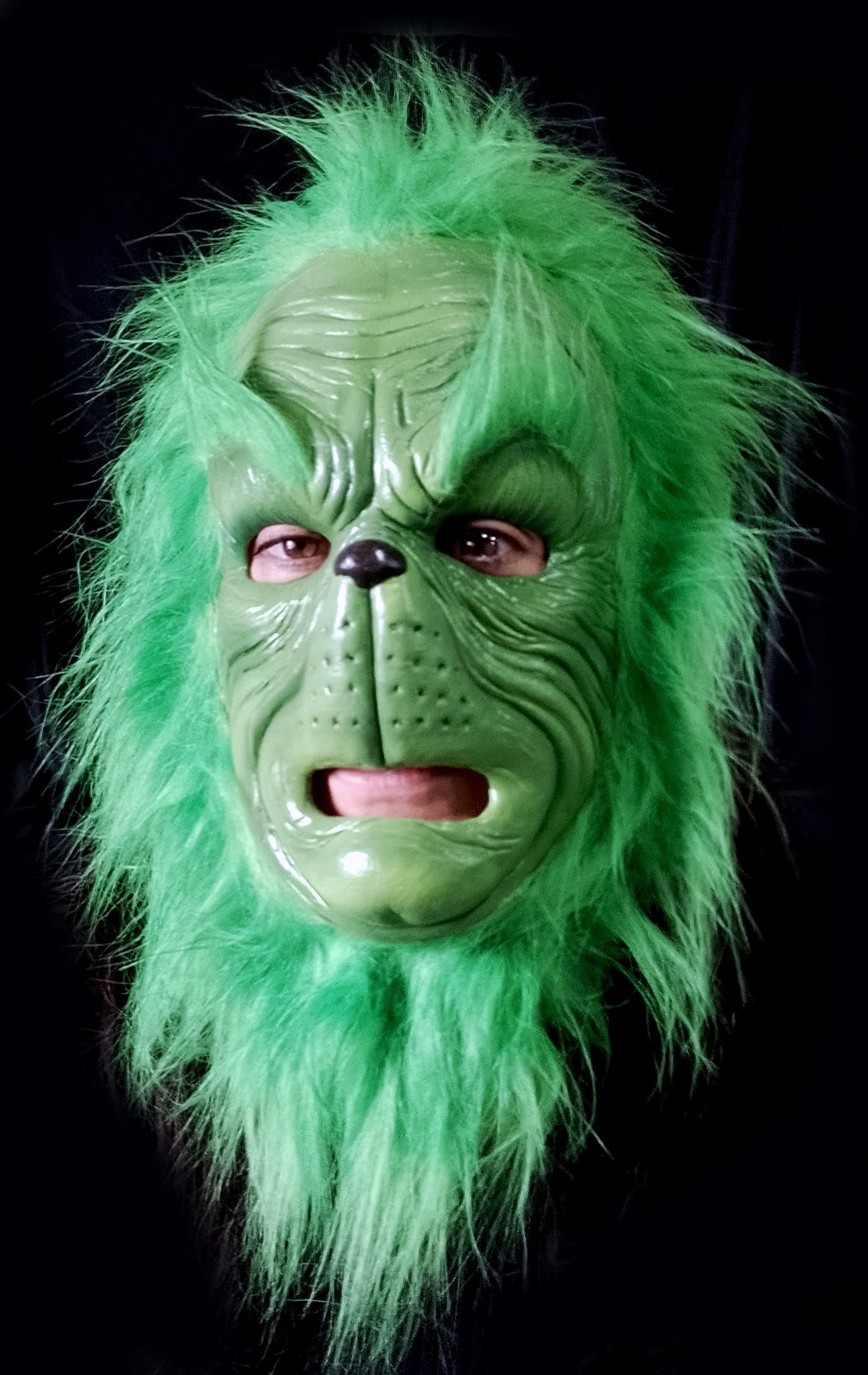 Grinch Latex Half Mask Christmas Green Mask Fuddy Duddy - Etsy