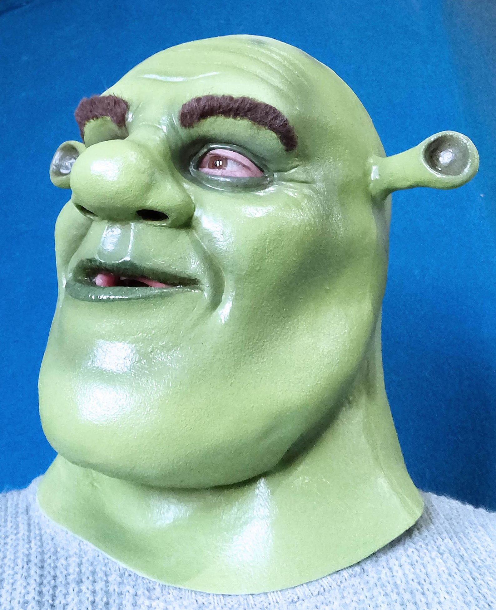 Shrek Latex Mask, Green Ogre Mask, Fairy Tale Cosplay, Far Far Away ...