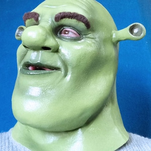 Shrek Latex Mask, Green Ogre Mask, Fairy Tale Cosplay, Far Far Away ...