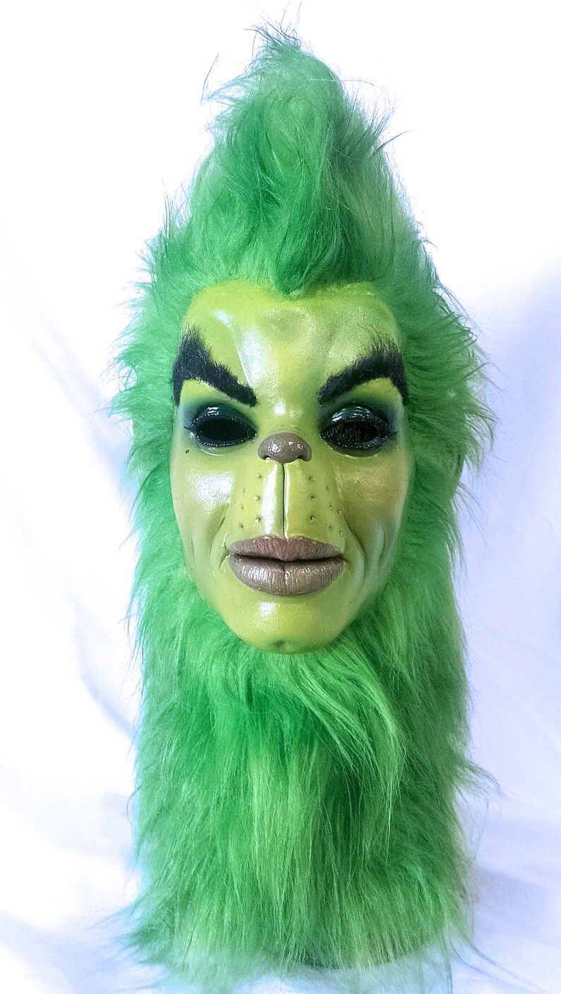 Grinch Latex Mask Version 2 Wider Inside Christmas Green - Etsy