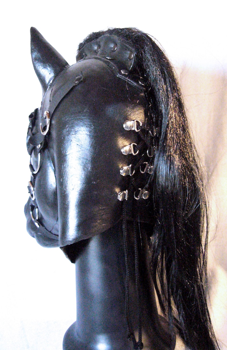 Pony Play Latex Mask Black Horse Latex Hood Fetish Handmade - Etsy UK