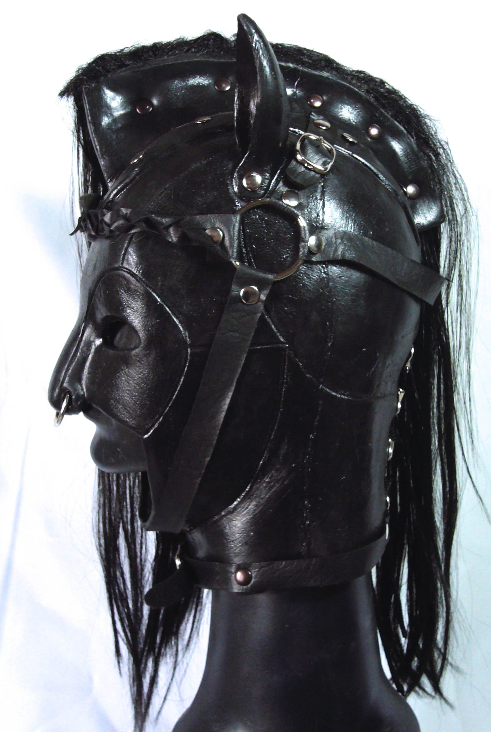 Pony Girl Latex Mask Black Female Horse Hood Bdsm Fetish - Etsy UK