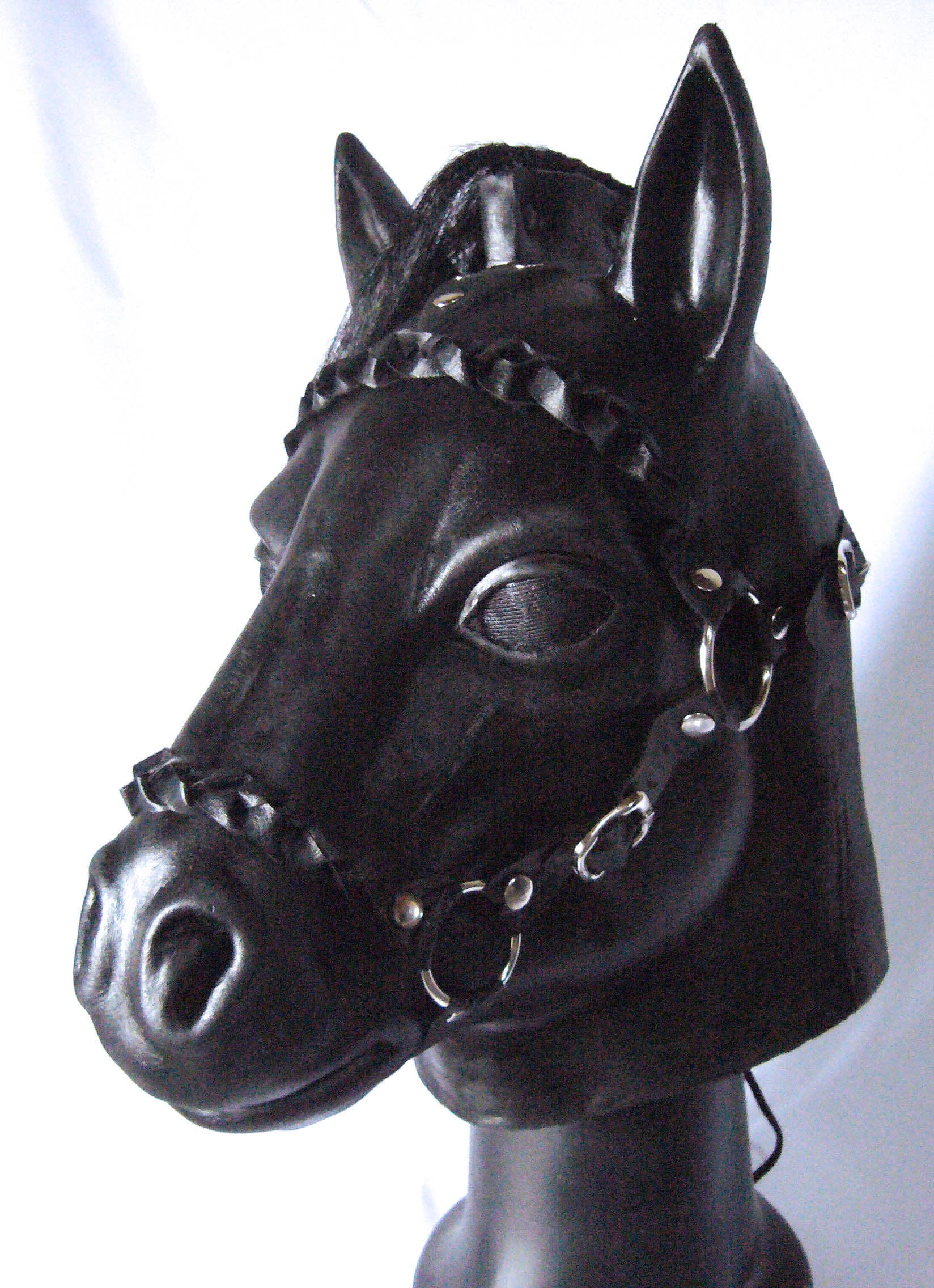 Black Horse Hood Pony Play Latex Mask Fetish Handmade - Etsy UK