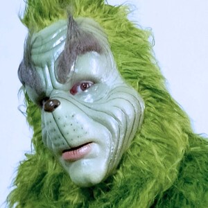 The Grinch Latex Mask Yellow Green, Jim Carrey Movie, Christmas Green ...