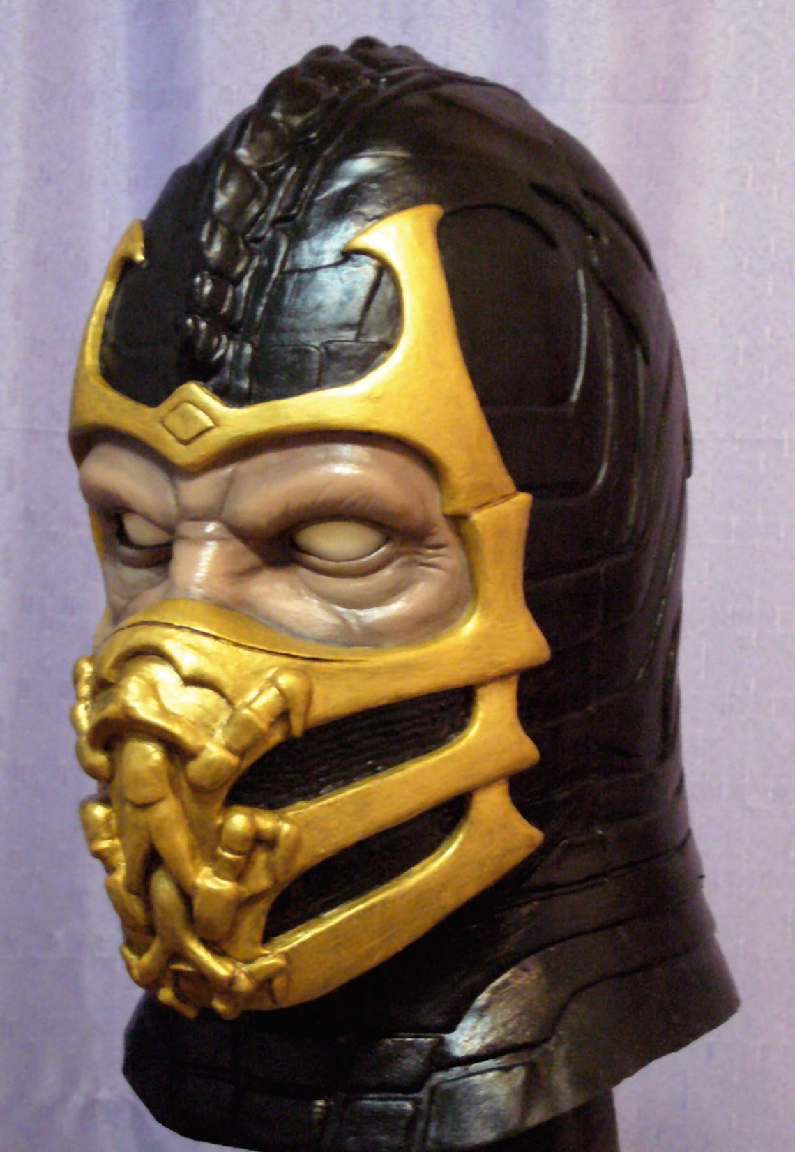 Scorpion Latex Mask Mortal Kombat Mask for Costume Video | Etsy