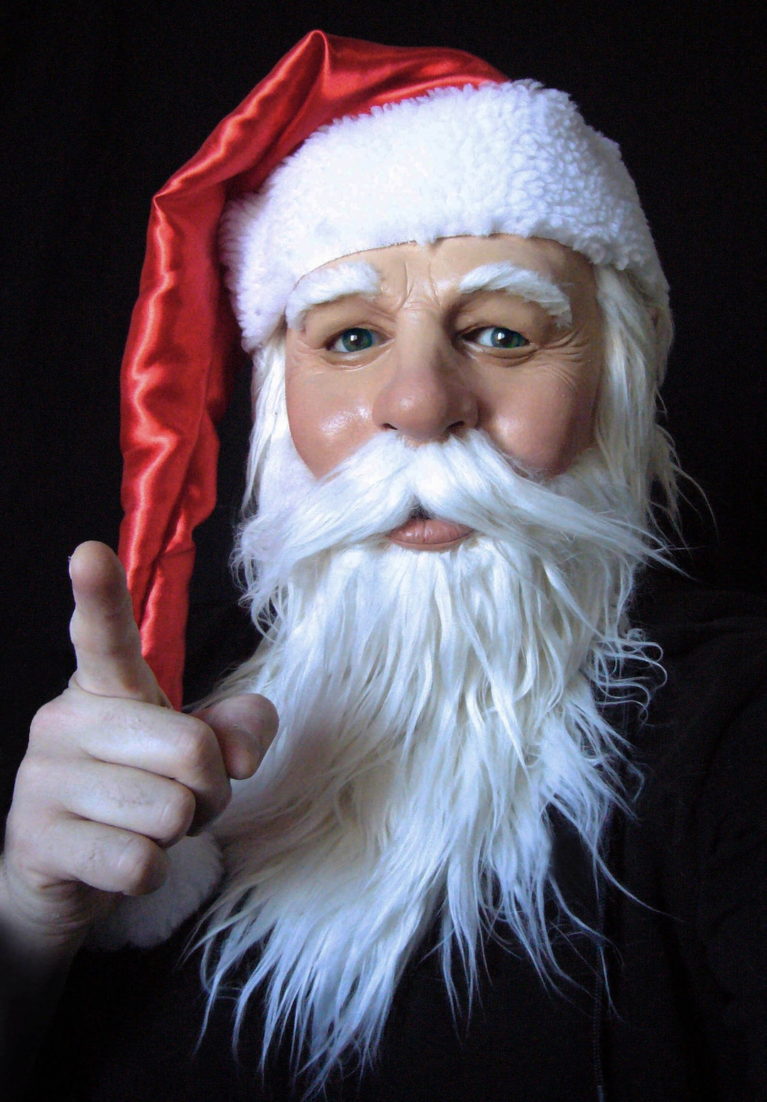 Santa Claus Half Mask, Santa Claus Mask, Red Xmas Cosplay, for ...