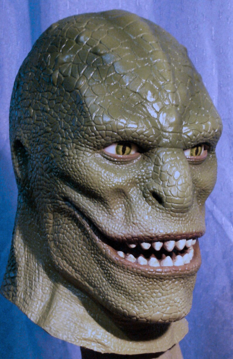 Lizard Latex Mask, Villain Man Spider Curtis, Cosplay, Halloween - Etsy