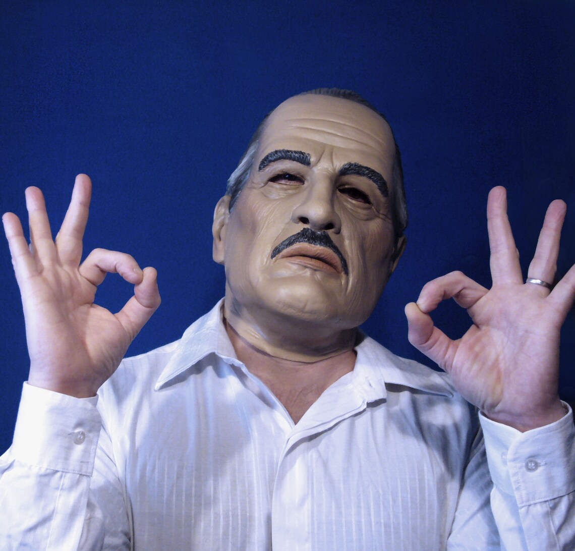 Godfather Latex Mask, Mob Boss, Gangsters Movie, Mafia Cosplay, Costume ...