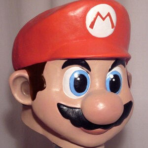 Super Mario Bros Latex Mask, Halloween Costume Accessory - Etsy