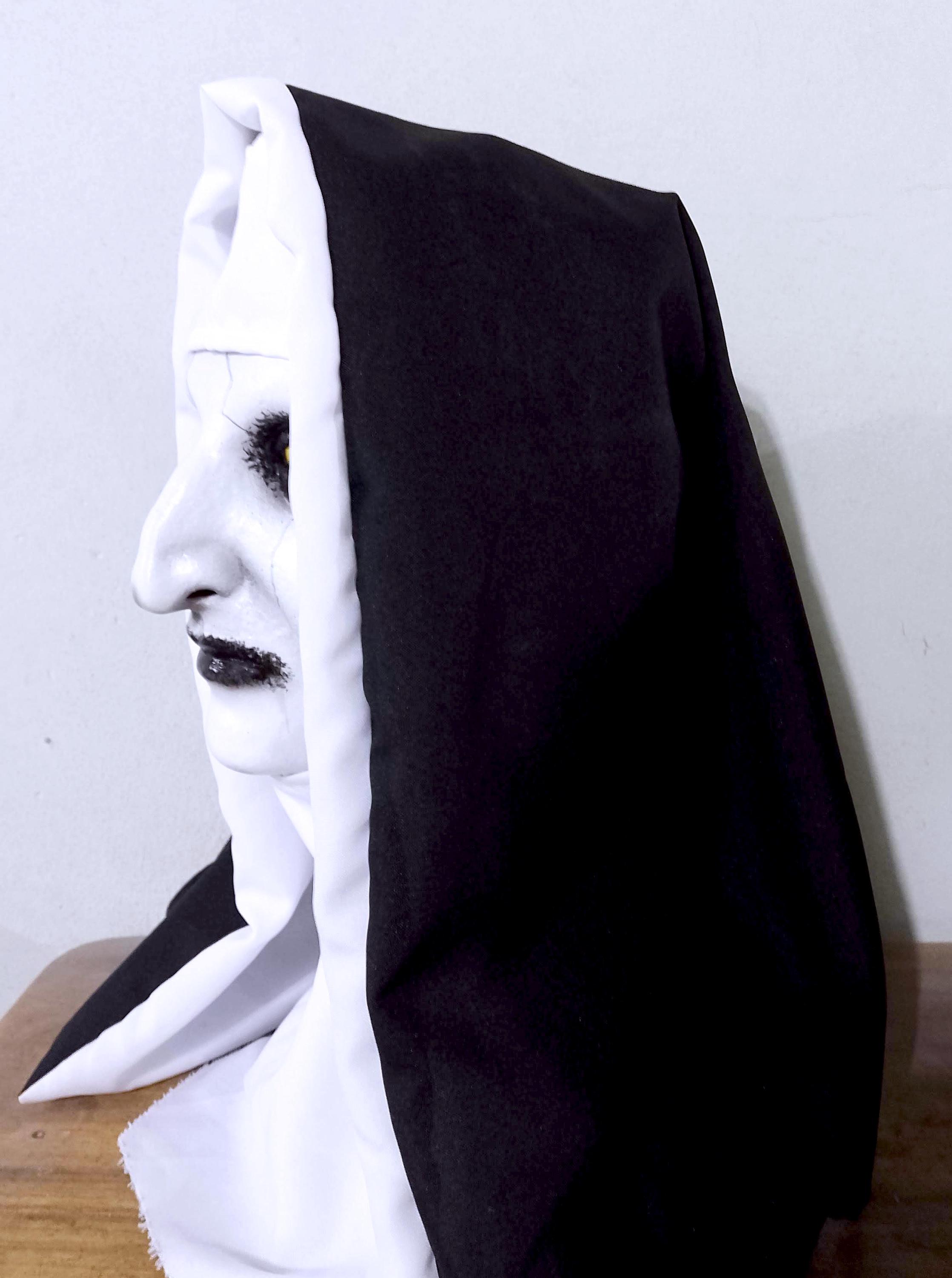 Valak Demon Nun Latex Mask, , Scary Movie, Horror Costume, Halloween - Etsy