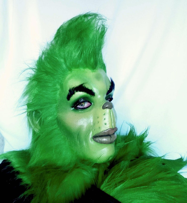 Grinch Latex Mask Version 2 Wider Inside Christmas Green - Etsy