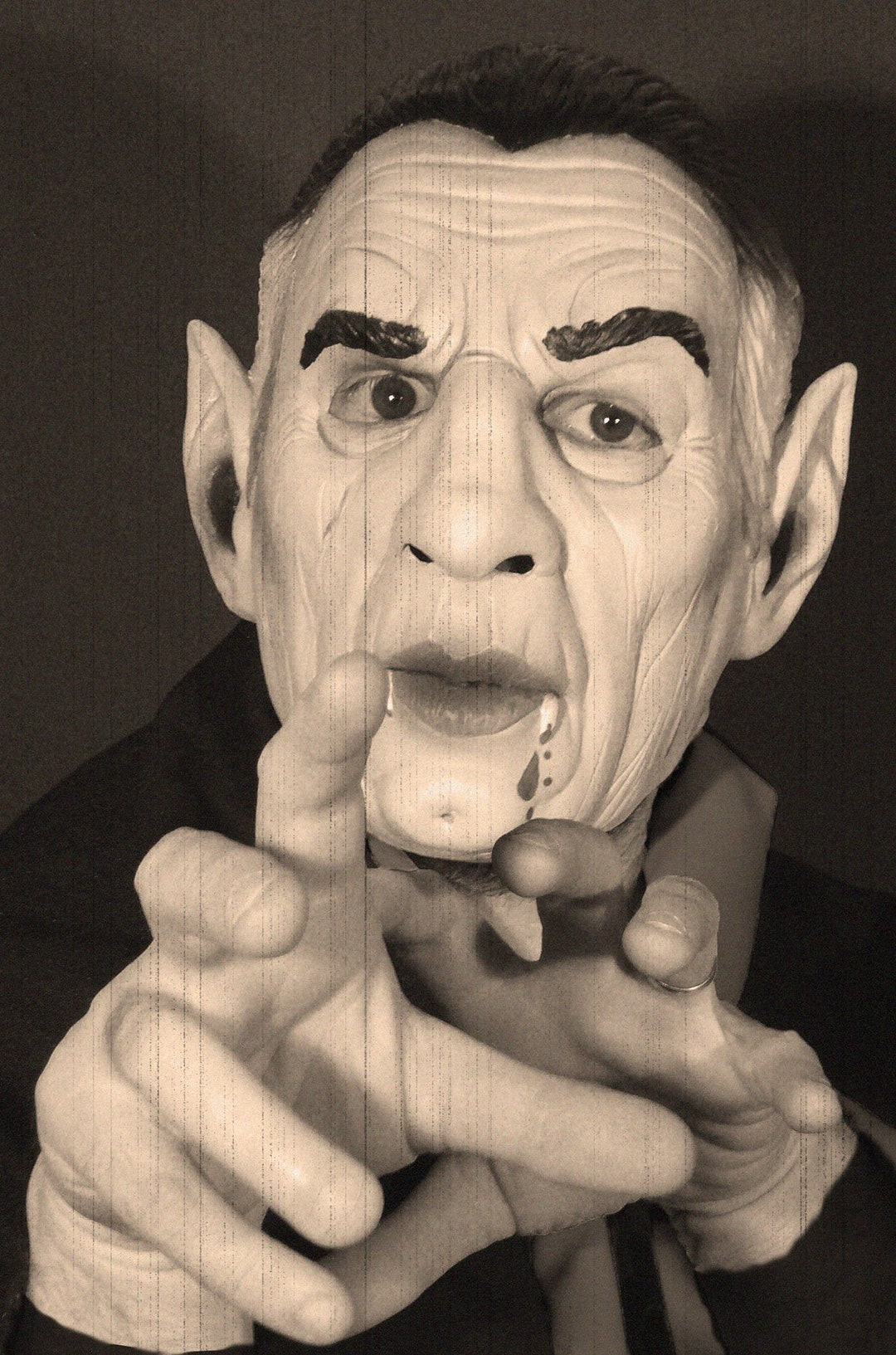 Count Vampire Latex Mask, Vintage Style Nosferatu Costume, Classic ...