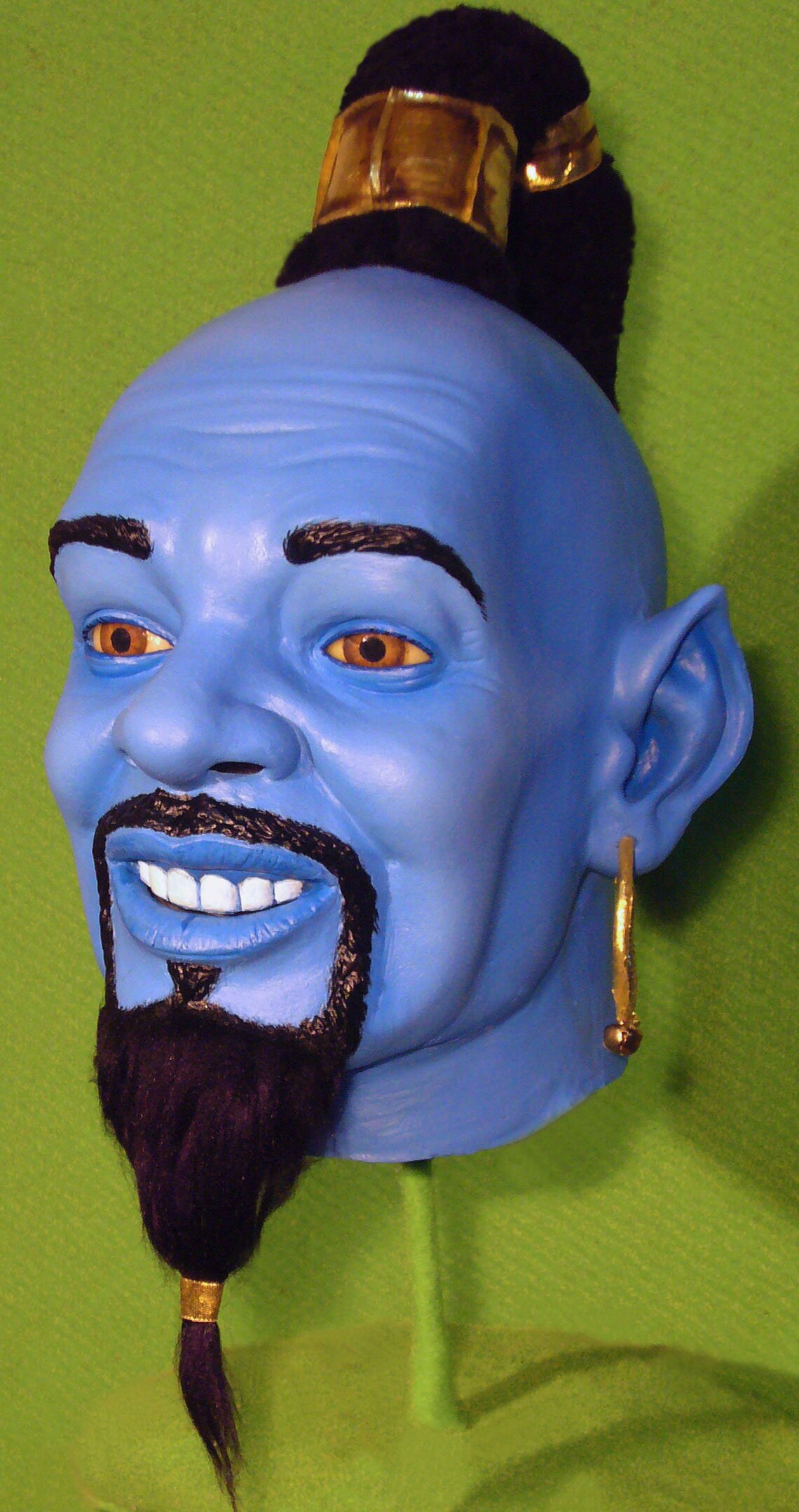 Genie Latex Mask Aladi Three Wishes Disney Blue Cosplay - Etsy UK