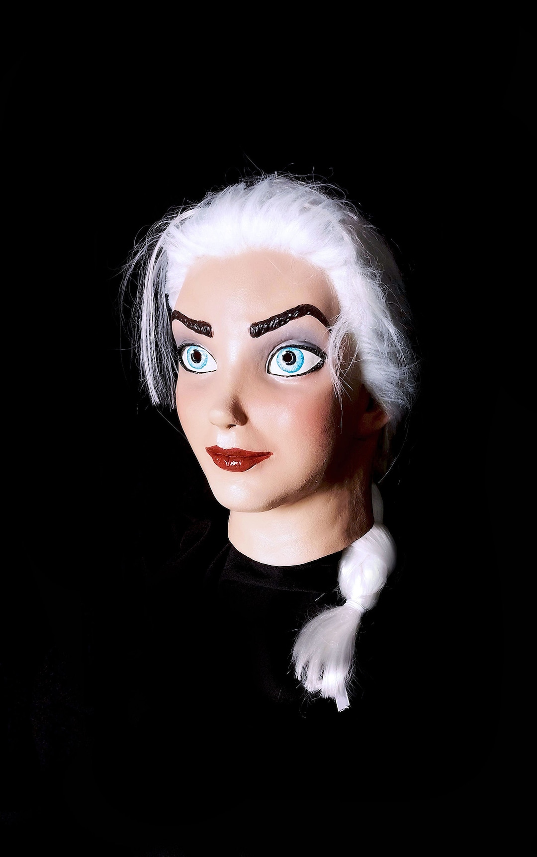 Elsa Frozen Latex Mask, Ice Queen, Costume Accessory, Cosplay - Etsy