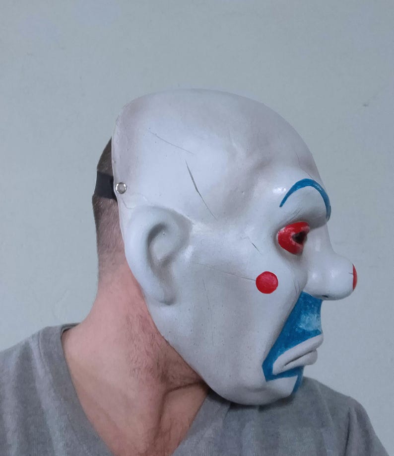 Clown Joker Bank Robbery Latex Mask, Cosplay Comics Halloween Costume ...
