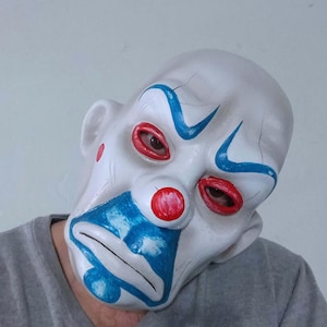 Clown Joker Bank Robbery Latex Mask, Cosplay Comics Halloween Costume ...