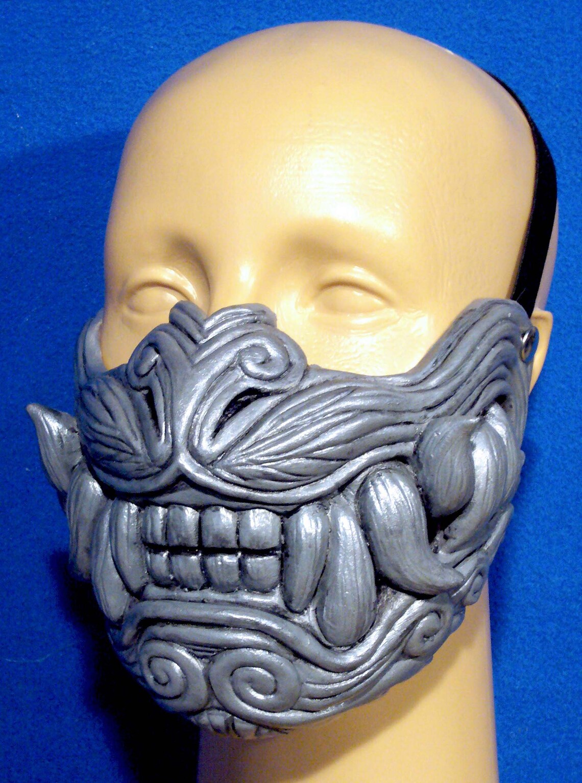 Latex Face Mask Foo Dog Chinese Lion Tattoo Style | Etsy