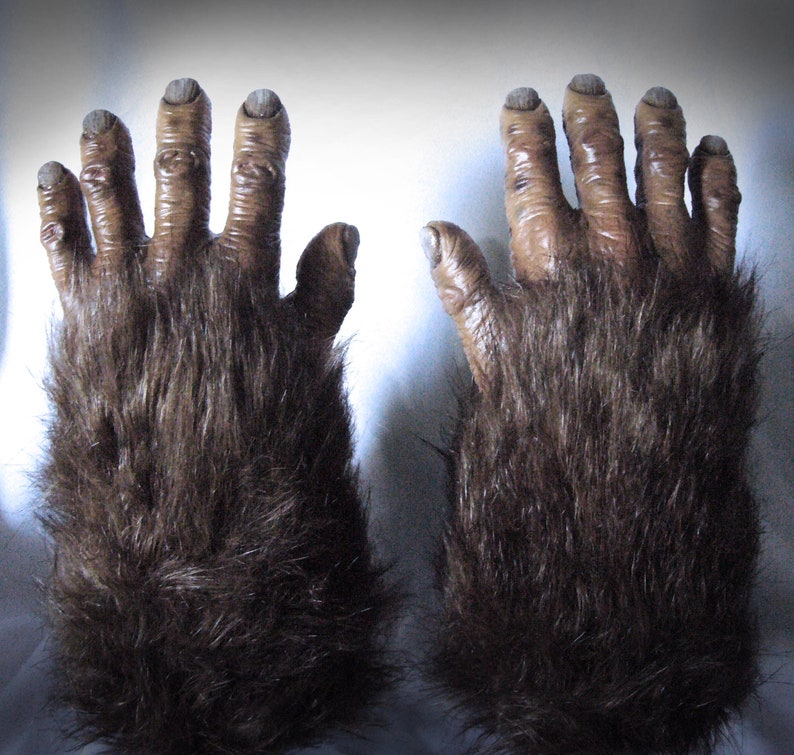 Bigfoot Latex Hand Gloves,(pair), Sasquatch, Yeti, Halloween Costume ...
