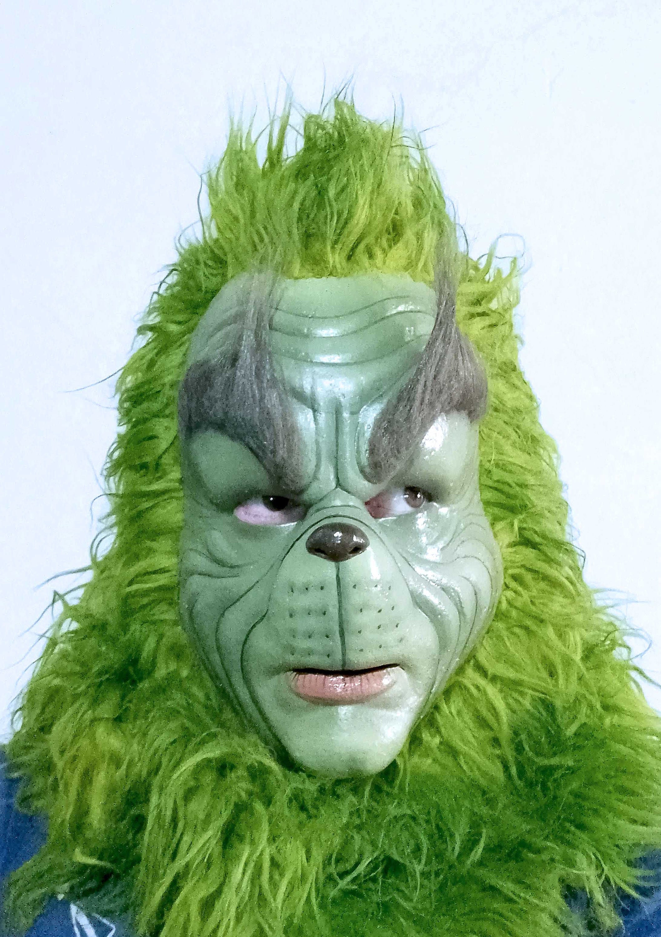 The Grinch Latex Mask Yellow Green, Jim Carrey Movie, Christmas Green ...