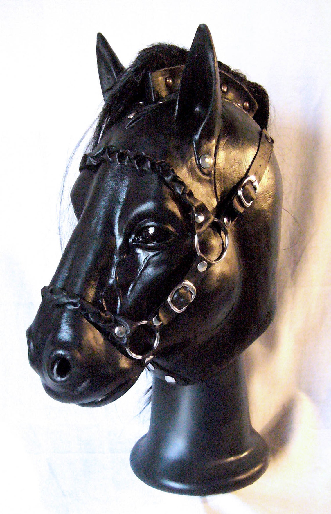Pony Play Latex Mask Black Horse Latex Hood Fetish Handmade - Etsy ...
