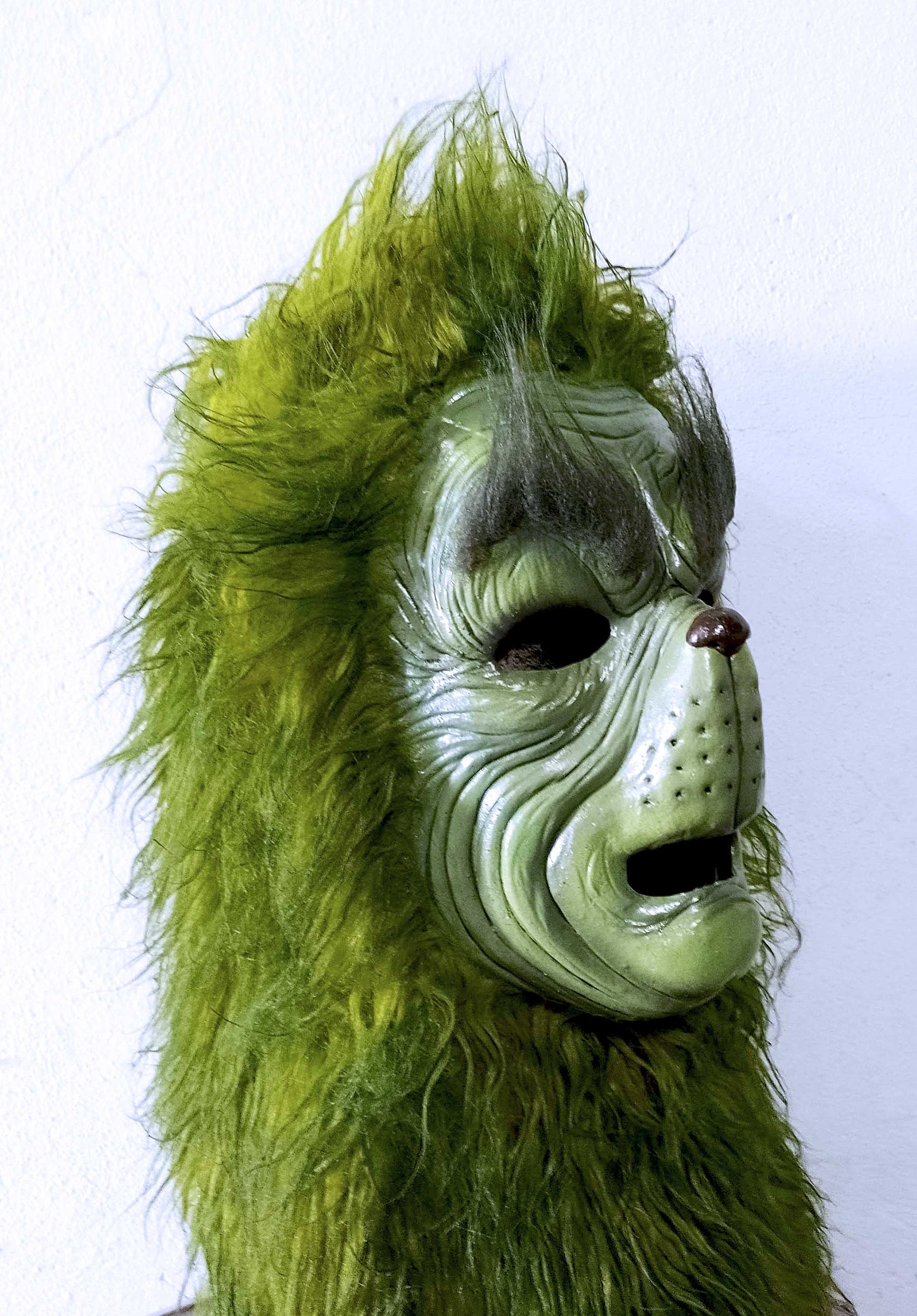 Grinch Latex Half Mask, Christmas Green Mask, Xmas Cosplay - Etsy