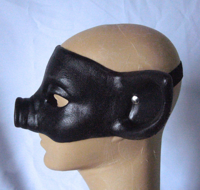 Piggy Half Mask Pig Latex Mask Skin Color or Black Erotic - Etsy